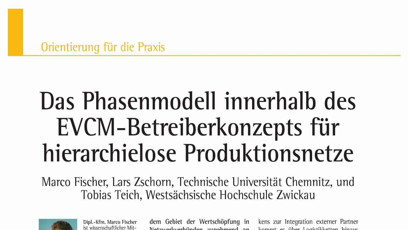 Das Phasenmodell innerhalb des EVCM-Betreiberkonzepts - Industry 4.0 ...