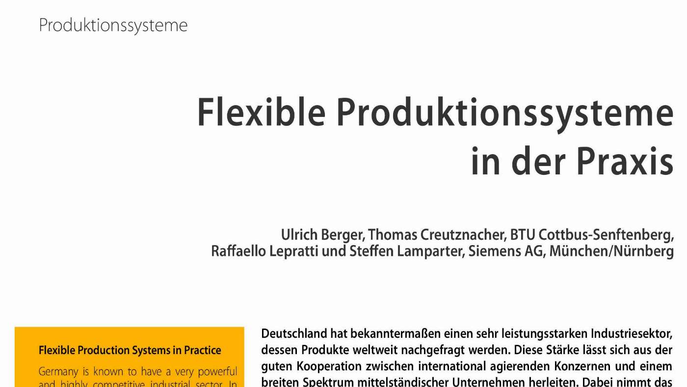 Flexible Production Systems in Practice - Industry 4.0 Science