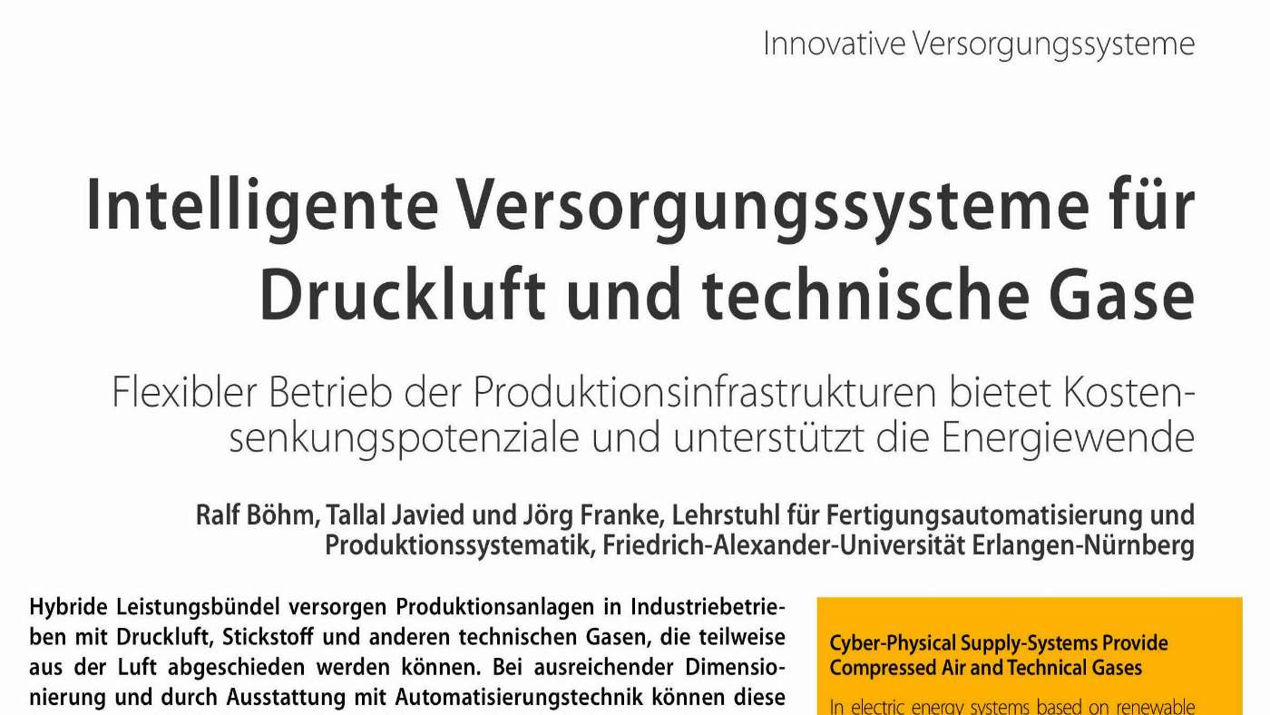 Cyber-Physical Supply-Systems Provide Compressed Air and Technical ...