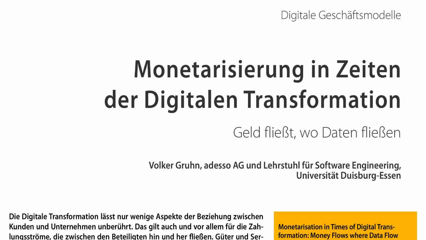 Monetarisation in Times of Digital Transformation: Money Flows where ...